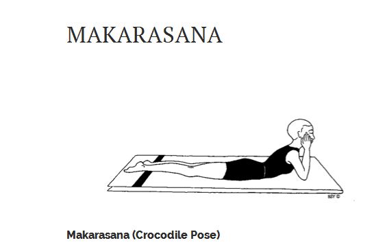 Makarasana – The Crocodile Pose ~ Vazhga Valamudan