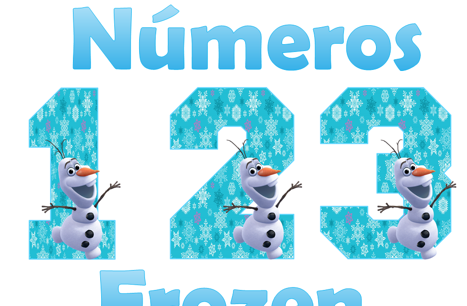 Kits imprimibles gratis : Números de Frozen