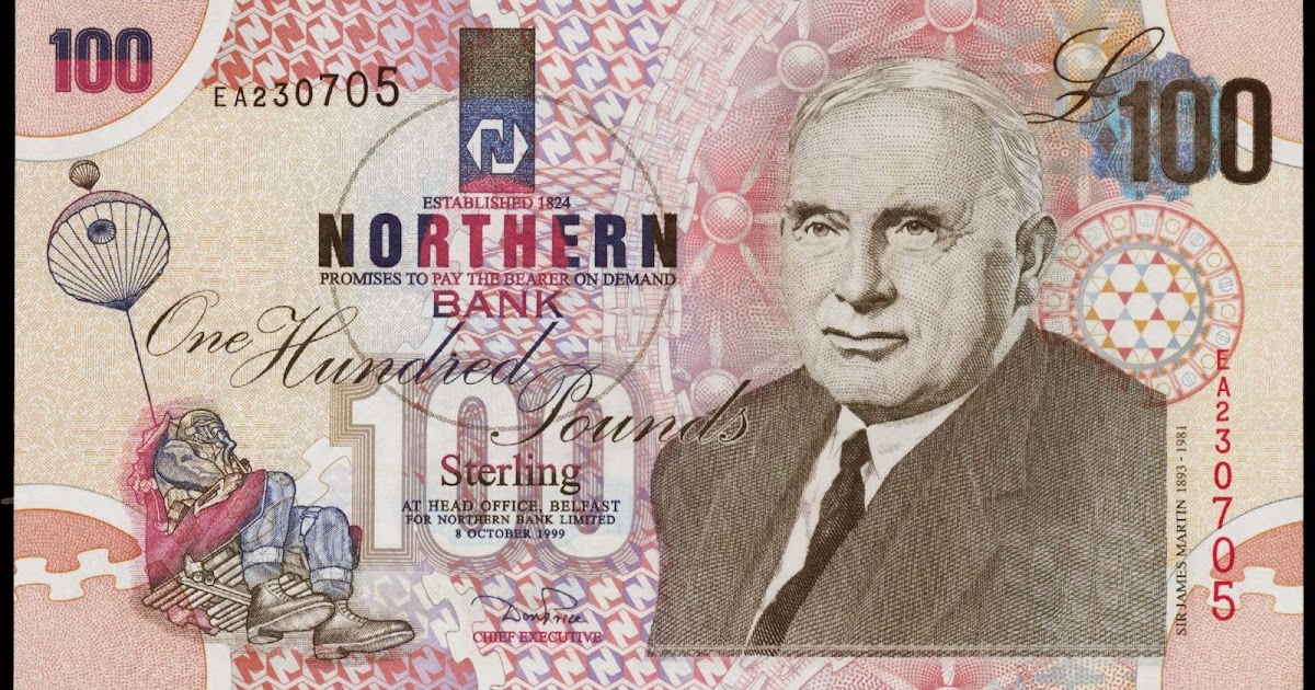 Northern Ireland 100 Pound Note 1999 Northern Bank|World Banknotes ...