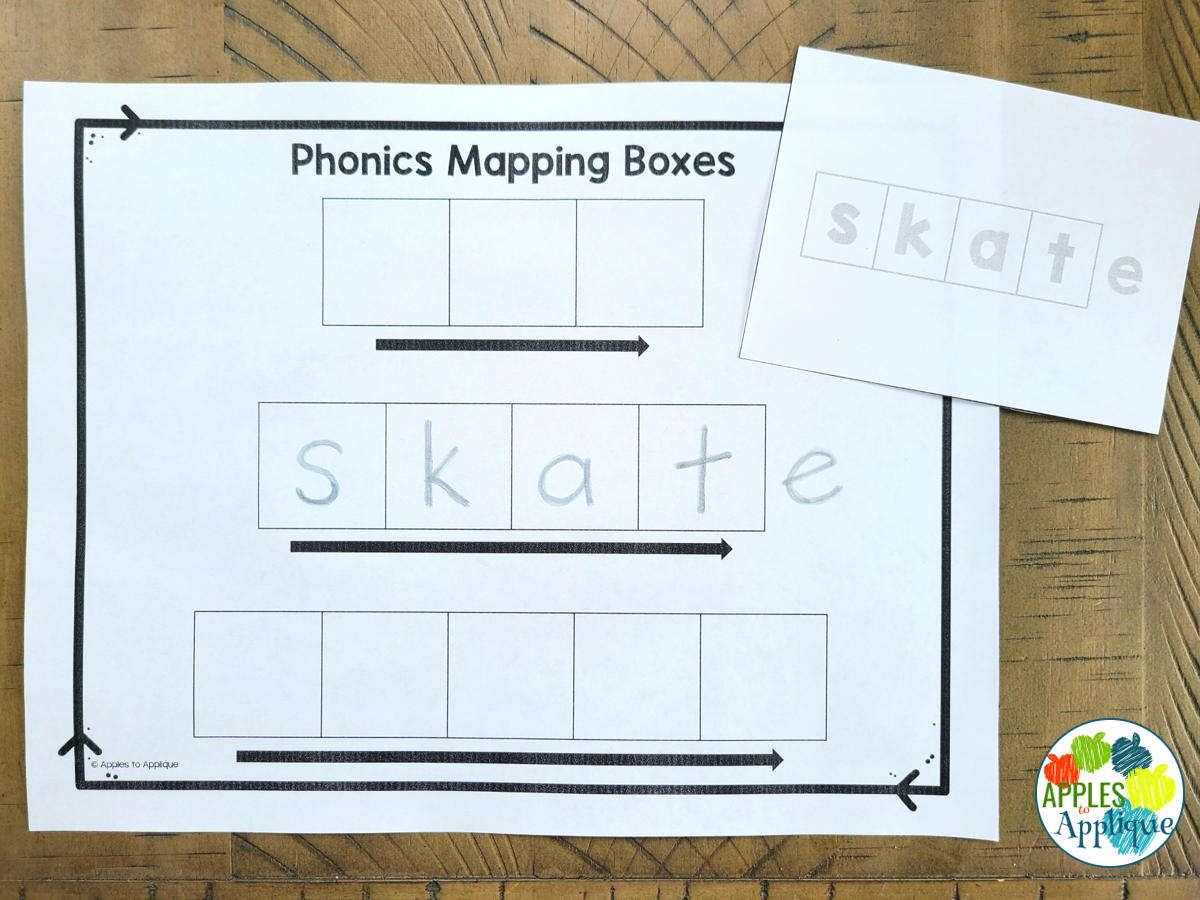 Apples to Applique: Phonemic Awareness Task Cards with Elkonin Boxes