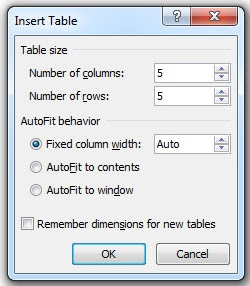 How to create table in ms word and its formatting with example