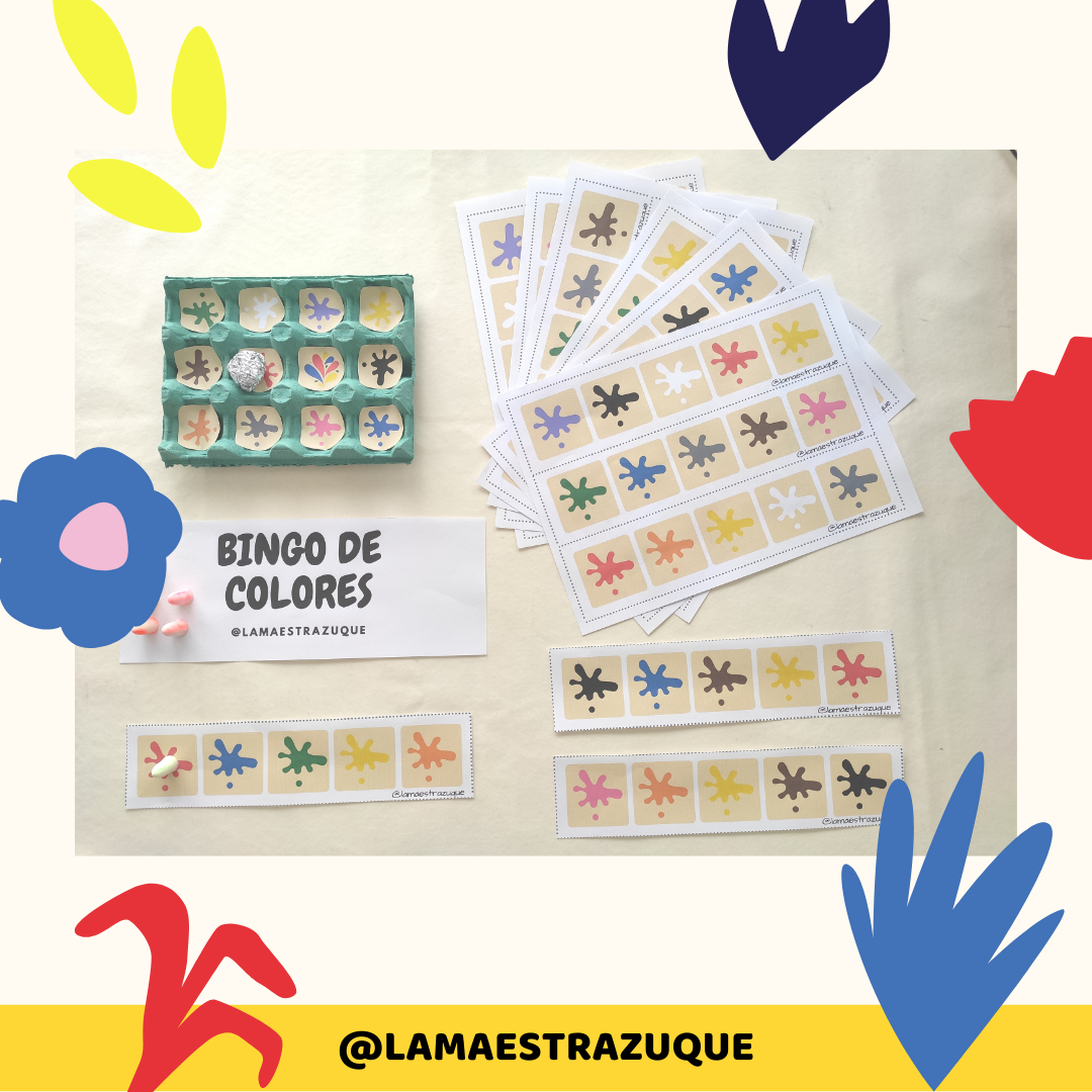 La maestra Zuque y el profe Vicente: Bingo de colores