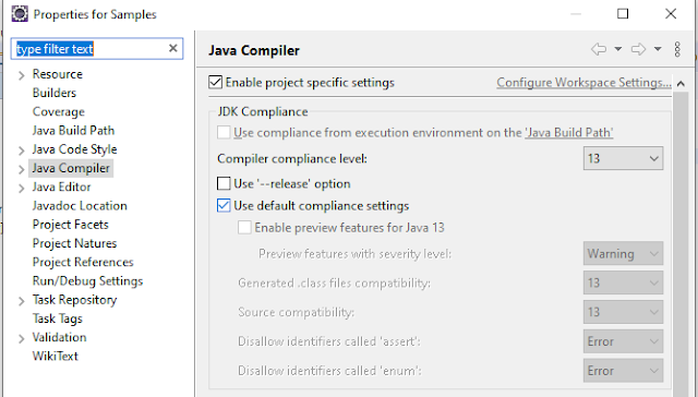 Java 13 - Example to use Text Blocks for Multi line String literals