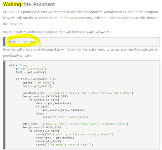 [Tech With Tim] Python Voice Assistant Tutorial #9 - Waking the Assistant