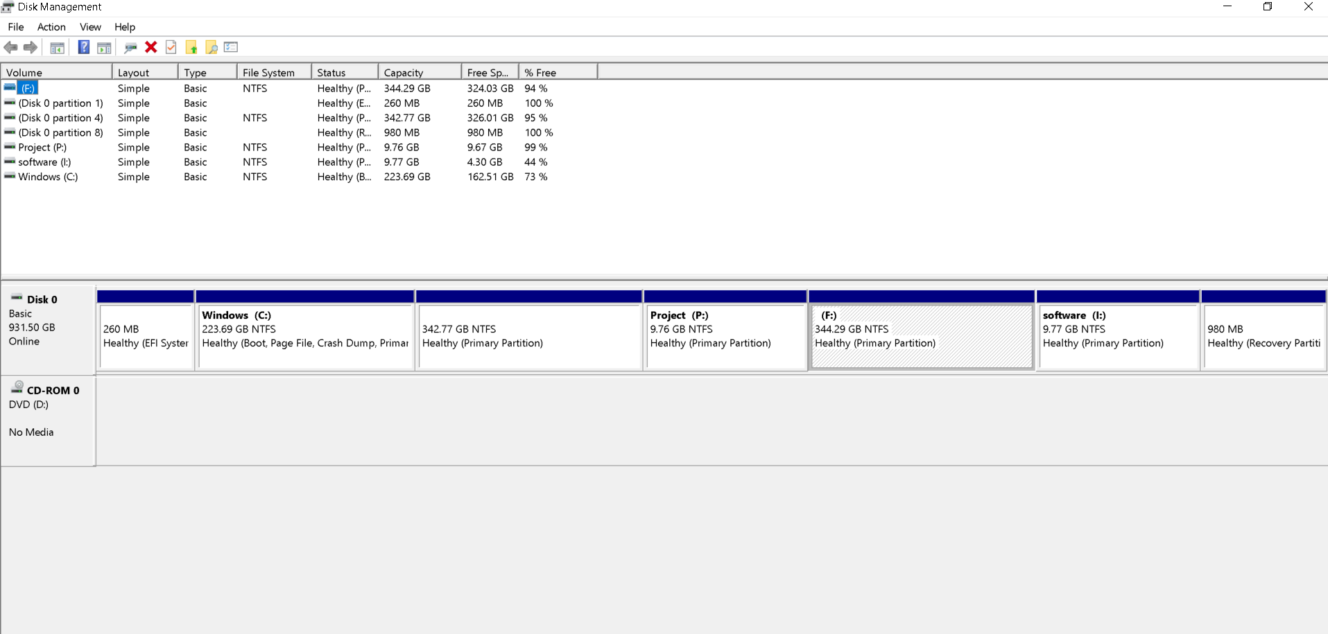 how to open disk management in windows 10