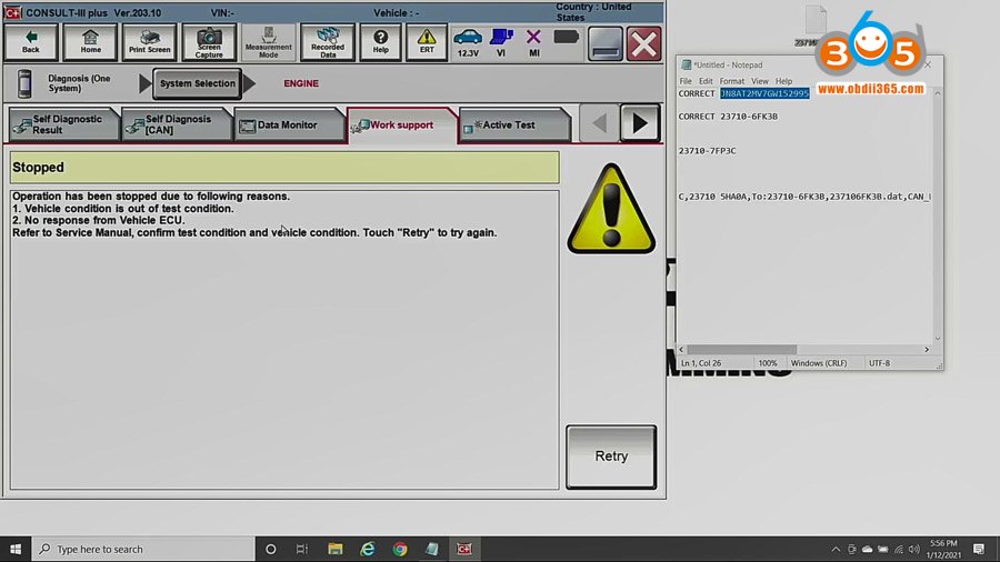 Nissan Used PCM Programming Bench Connection - Auto Diagnostic Tool ...