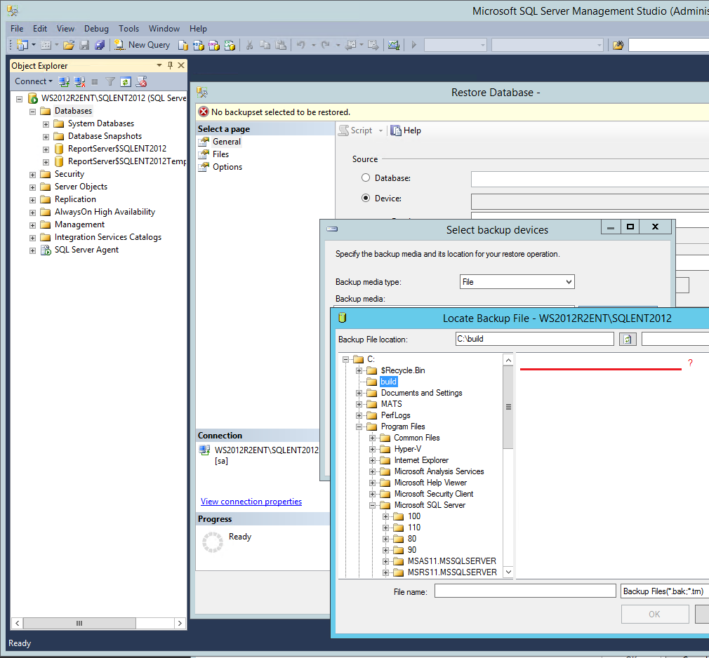 Metadata Consulting Dot Ca Sql Server Smss Solution To Bak File Not Visible In Any Other