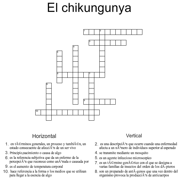 Esteban Gamez: crucigrama chikungunya