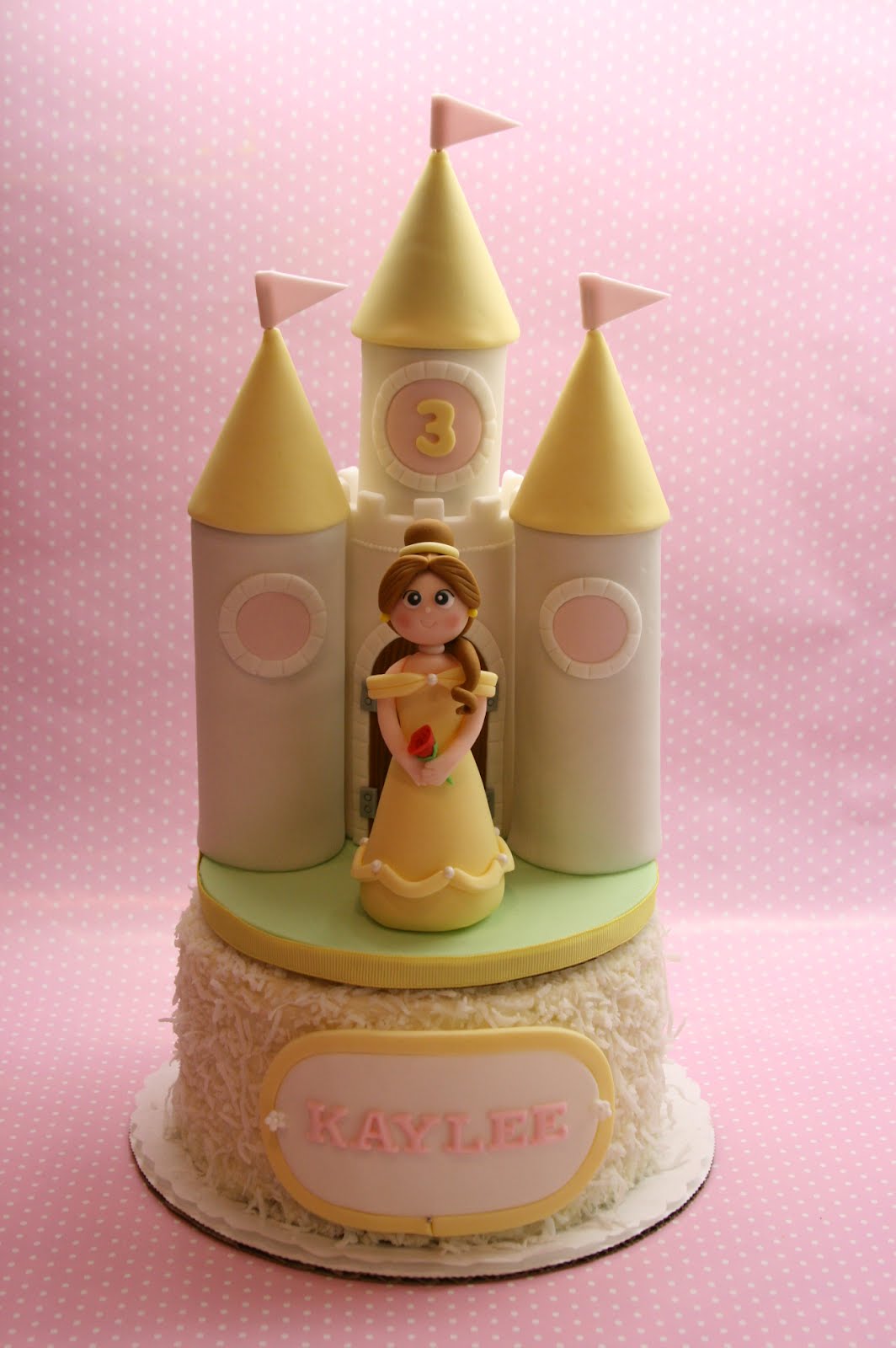Beautiful Kitchen: Princess Belle and Castle Cake For Kaylee's 3rd Birthday