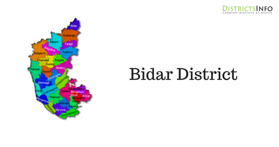 Bidar District With Talukas in Karnataka State