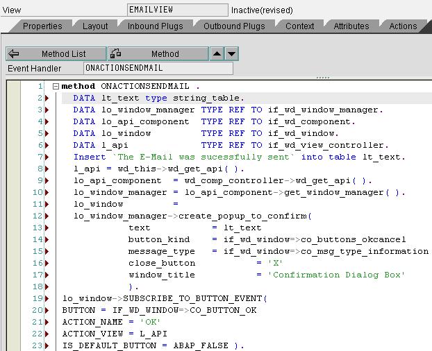 SAP: Dialog boxes in WebDynpro ABAP