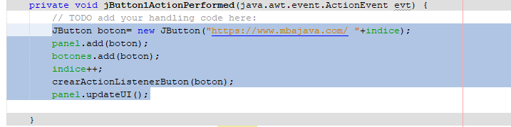 create dynamic buttons with java jframe code