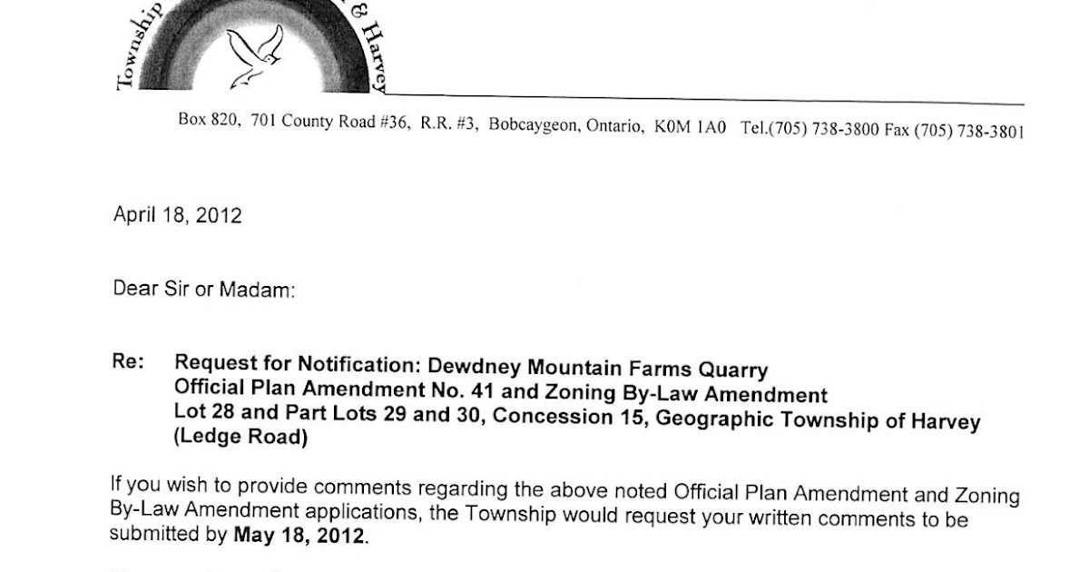 Stop the Quarry: Letters of Opposition