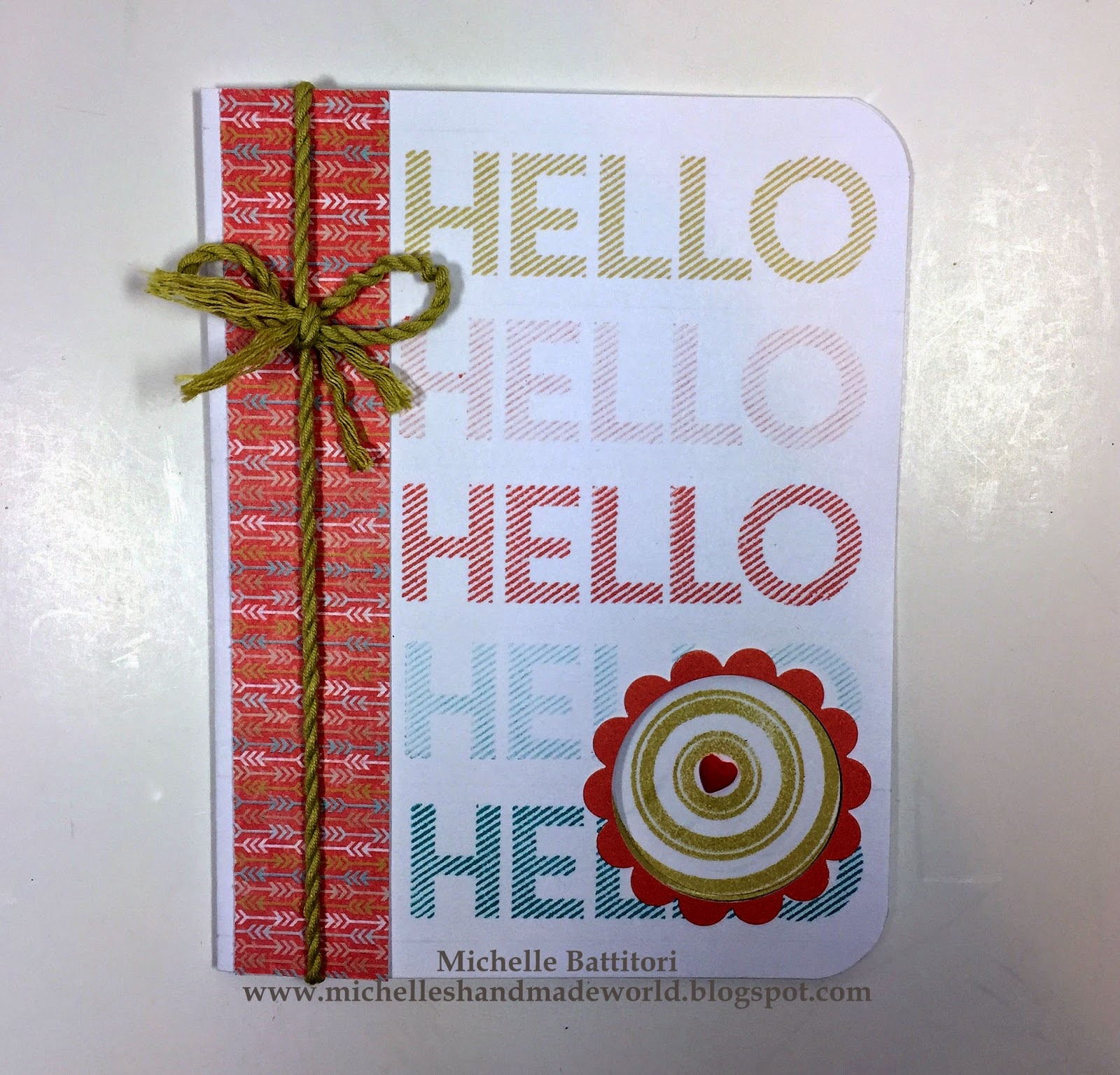 Michelle's Handmade World: Hello Card Tutorial