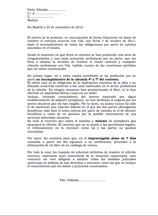 Blog del Valle de Laudine: Carta para rescisión de contrato con Novum ... Blog del Valle de Laudine: Carta para rescisión de contrato con Novum ...