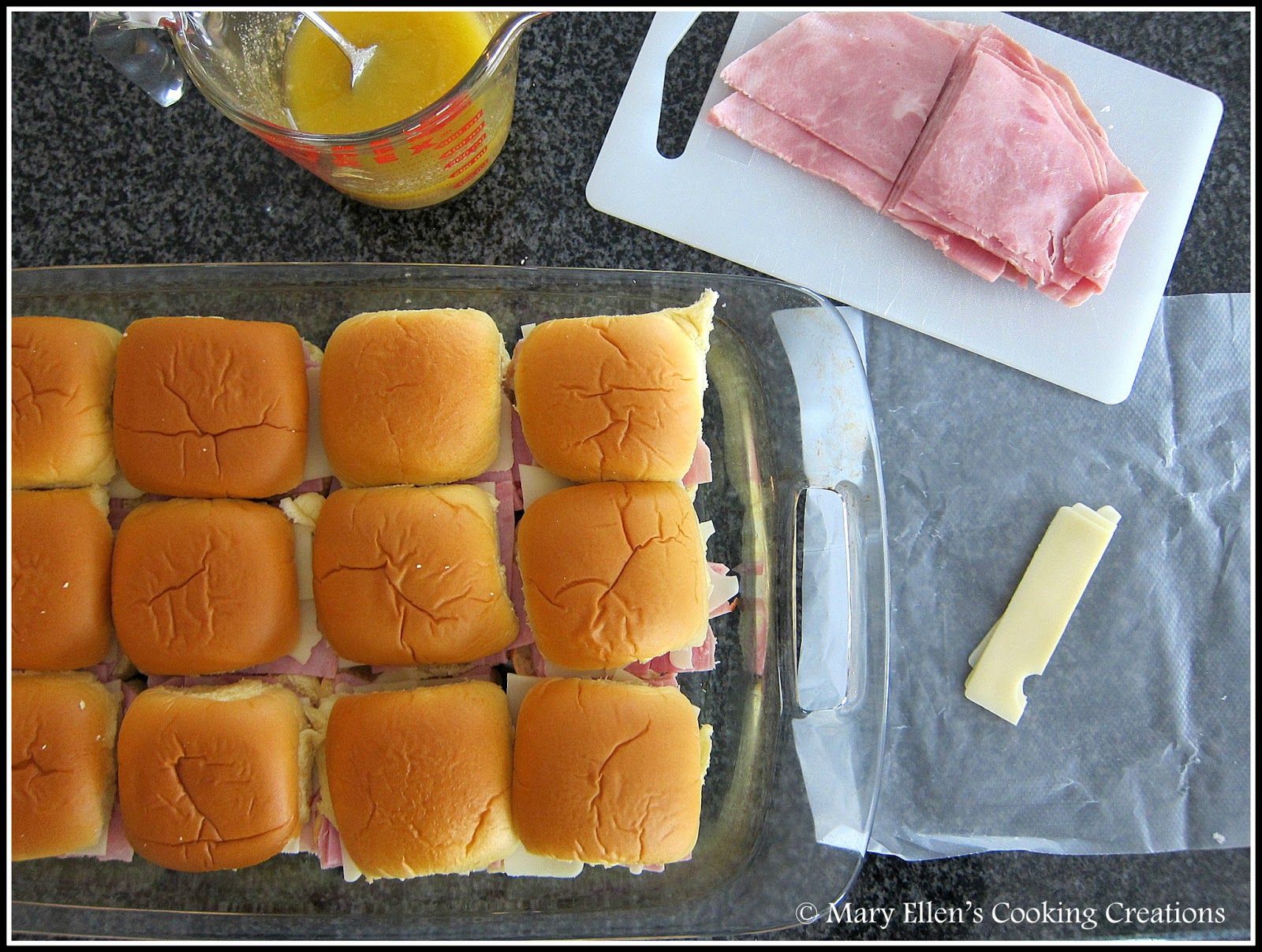Mary Ellen's Cooking Creations: Sweet Ham & Swiss Sliders