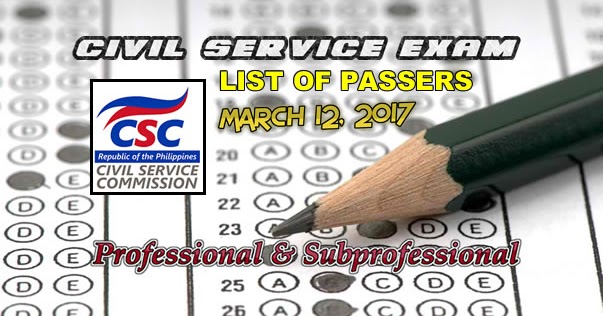 List of Passers Region 2 Civil Service Exam March 12, 2017 Professional ...