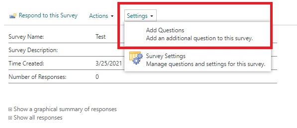 [SharePoint] Creating a SharePoint Survey
