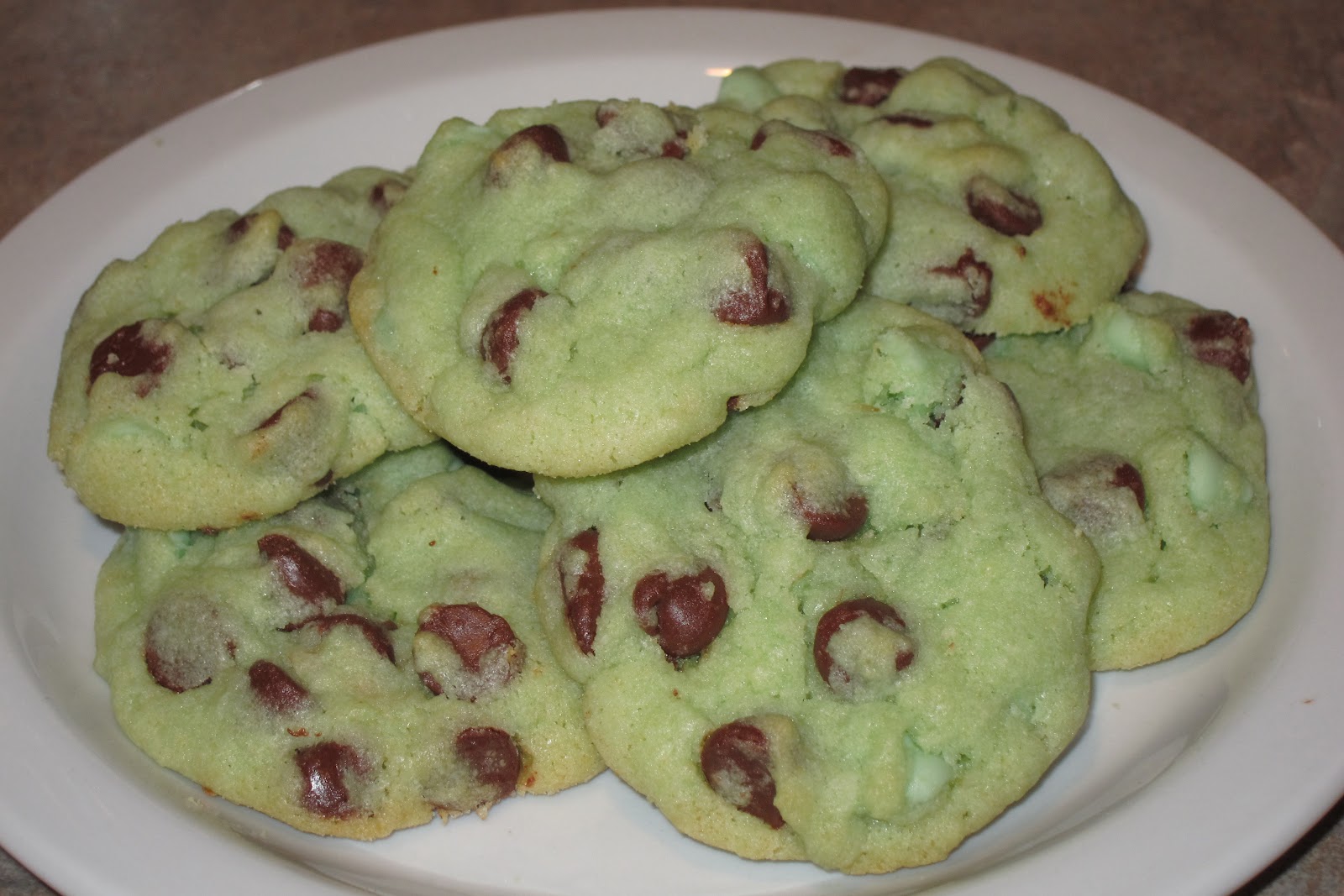 Inspired Whims: Mint Chocolate Chip Cookies