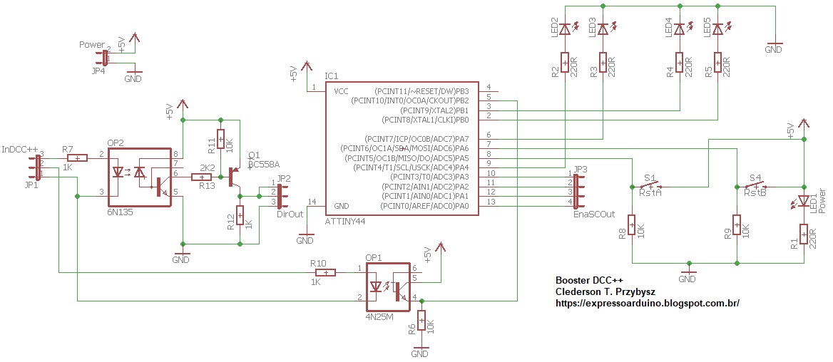 Expresso Arduino: Booster DCC++ 3A