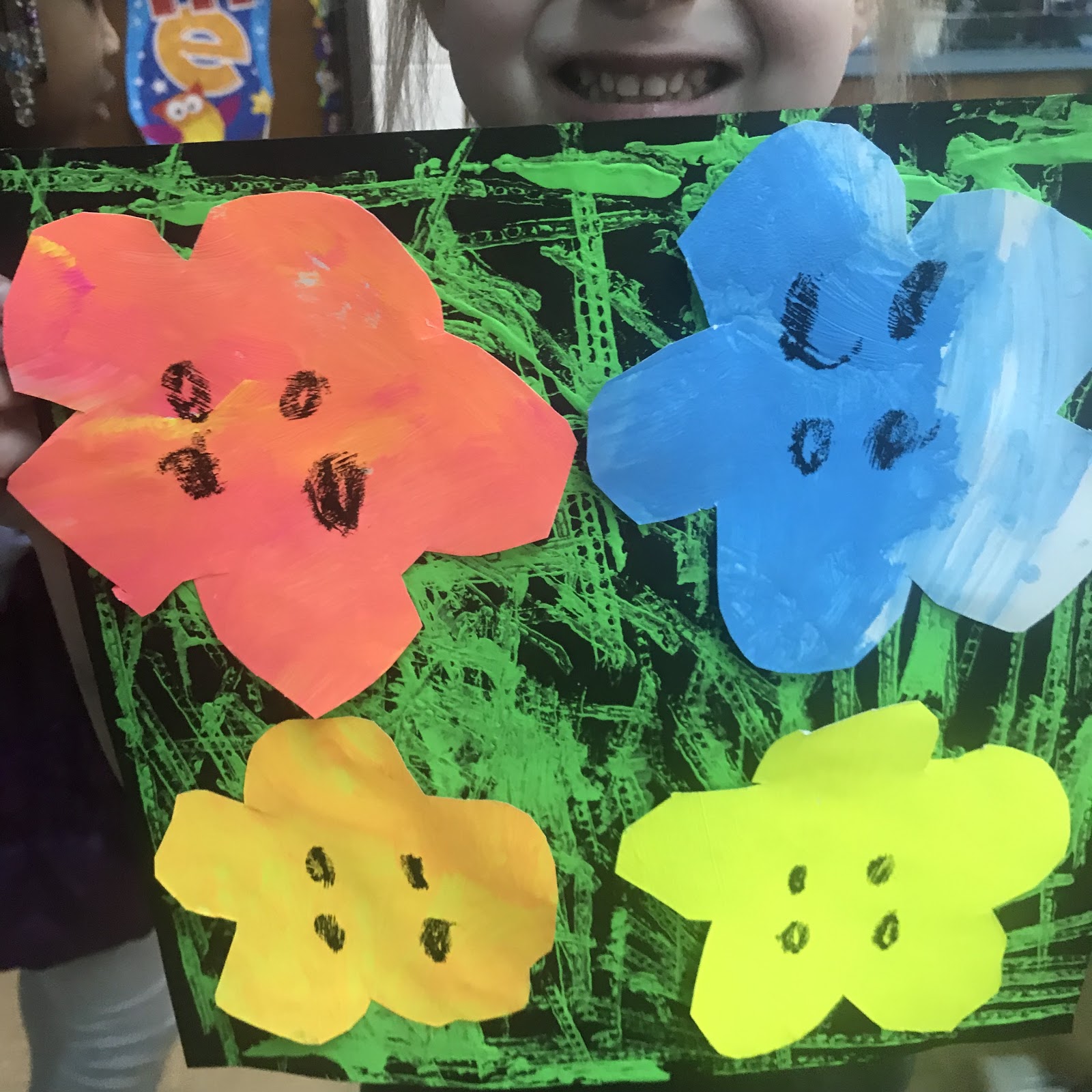 Elements of the Art Room: Kindergarten Andy Warhol Flowers