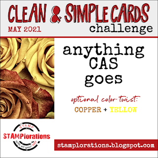 Juhi's Handmade Cards: May 2021 STAMPlorations CAS Card Challenge