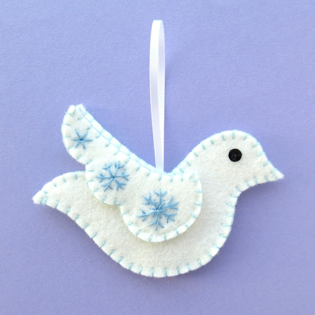Bugs and Fishes by Lupin: Felt Doves: Sew Pretty Bird Ornaments for ...