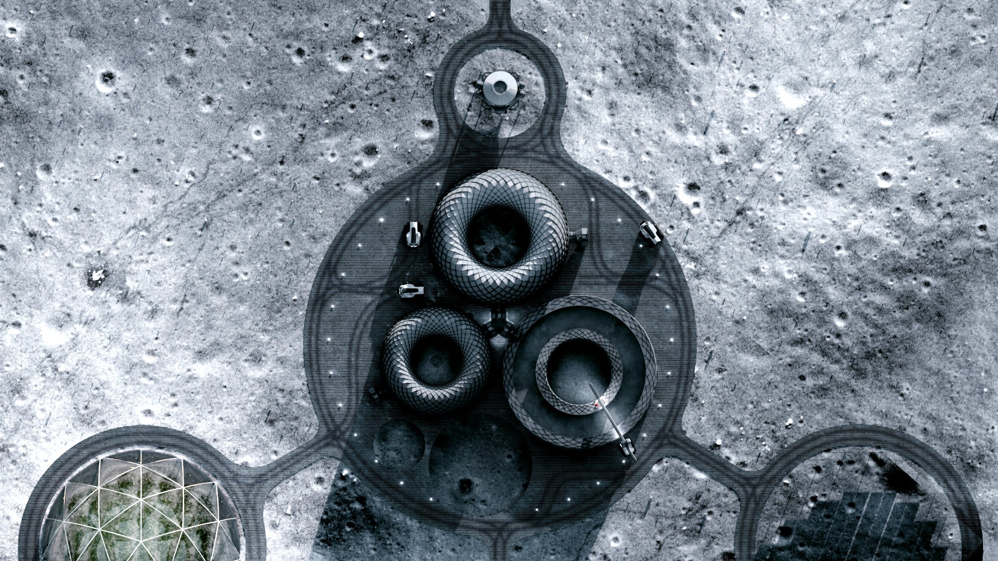 SpaceX Starship at NASA Artemis Base Camp by ICON | human Mars