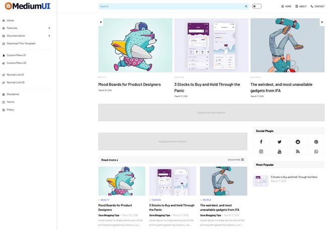 15+ Best Free Blogger Templates with Dark mode Feature | Dual UI Free ...