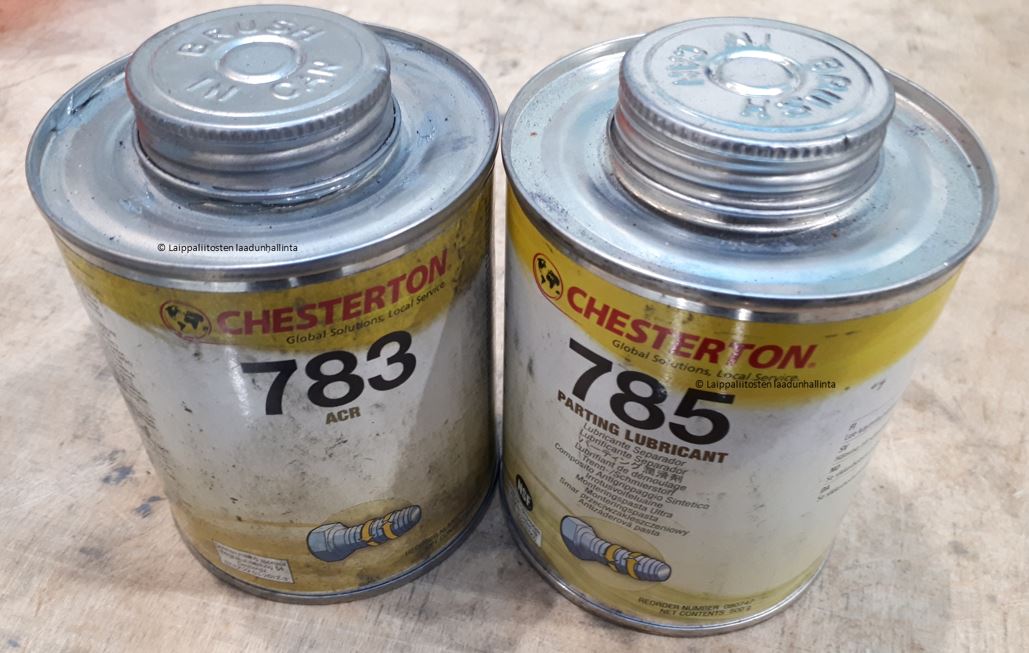 Laippaliitosten laadunhallinta: Voiteluaineen eroavaisuudet