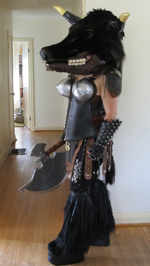 The Ghost of Halloweens Past: Minotaur Costume Almost Complete!