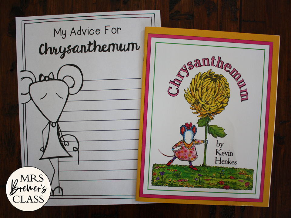 Chrysanthemum Book Study, Craftivity, and Class Book | Mrs. Bremer's Class