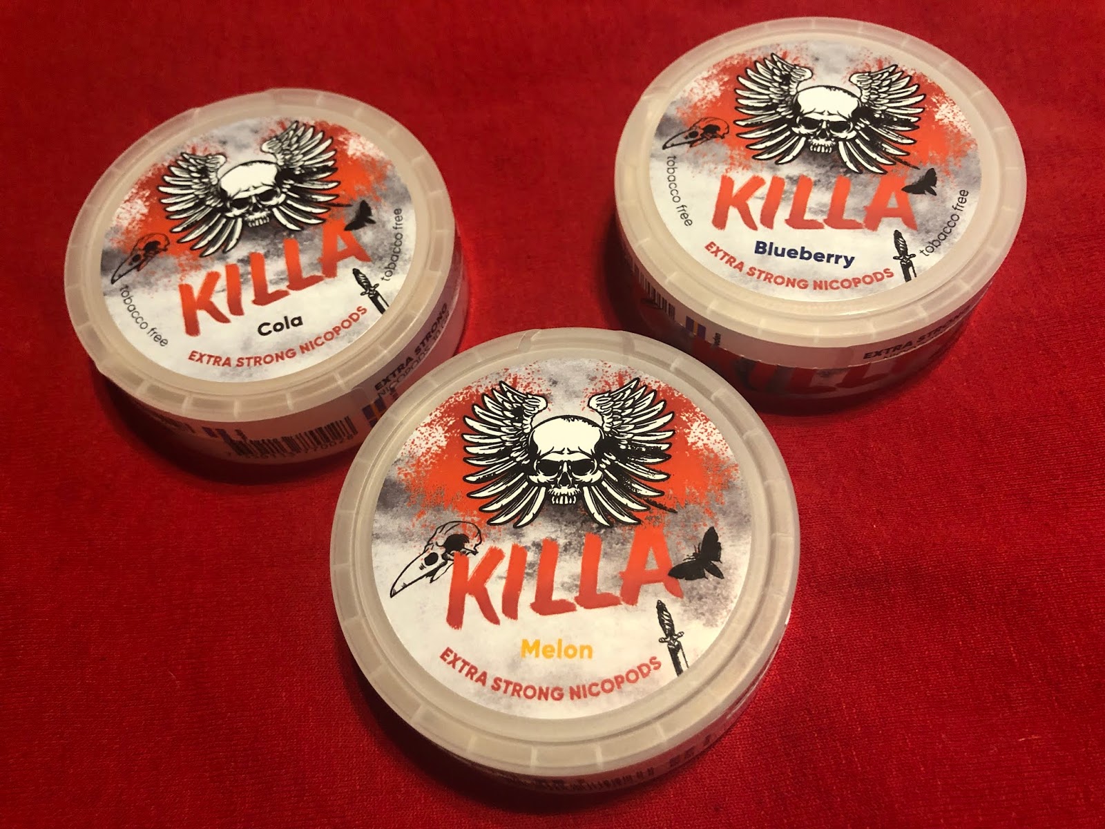 Killa (Blueberry, Melon, and Cola) Extra Strong Nicopods - (Old Review ...