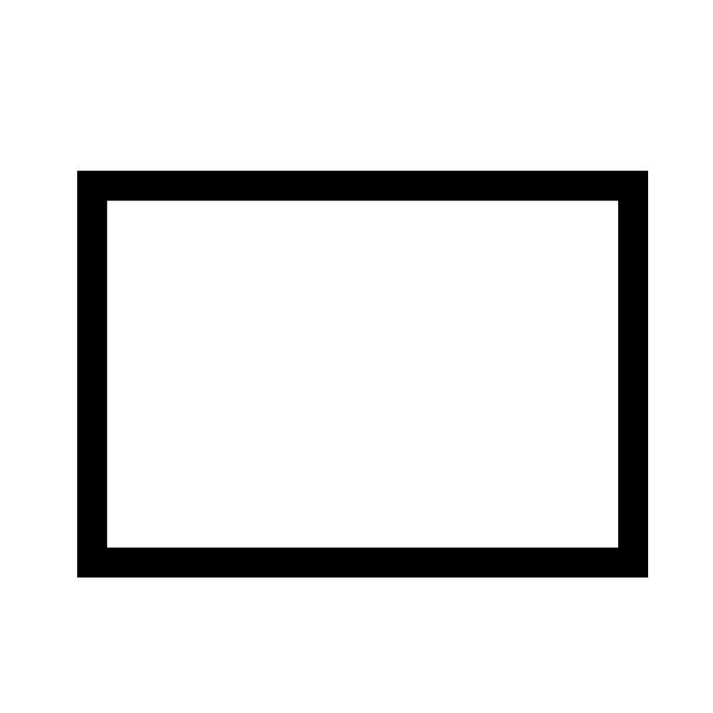 White rectangle outline transparent - gamerqery