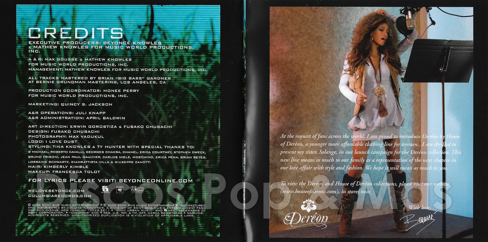 Discos Pop & Mas: Beyoncé - B'Day