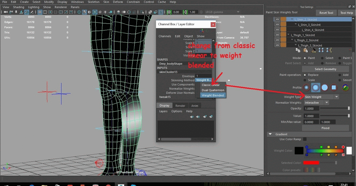 Character/Pipeline TD : Maya Blend Smooth Skinning Method