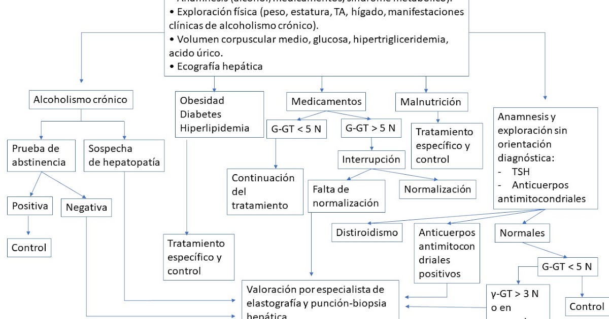 Elevación aislada de la gammaglutamil- transpeptidasa (G-GT)