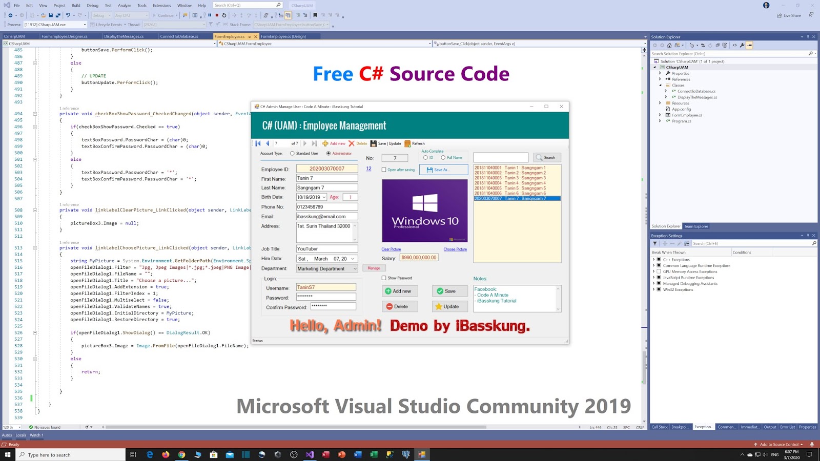 Visual C 2015 2020 How To Create User Account Management System Windows Forms Source Code