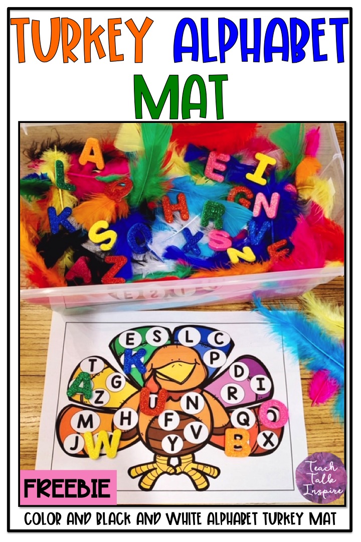 Turkey Alphabet Mats | Teach.Talk.Inspire