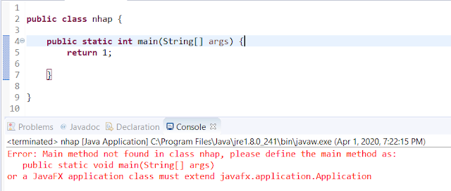 Ý nghĩa của hàm main trong Java?
