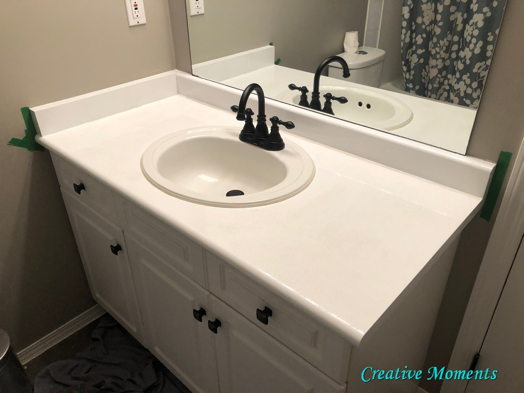 White Mica Rustoleum Countertop Transformation