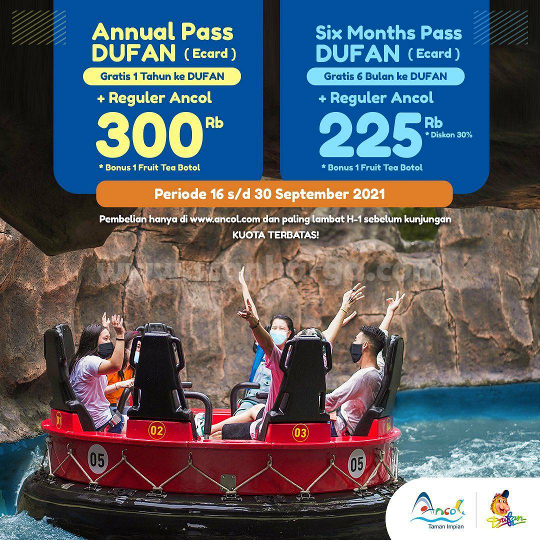 DUFAN Promo Annual Pass - Beli Sekali cuma 300RB* GRATIS Setahun ke Dufan - scanharga