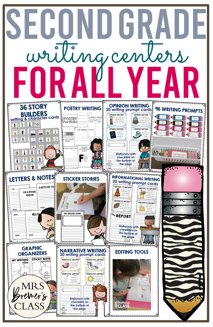 Second Grade Writing Centers for ALL Year Long | Mrs. Bremer's Class