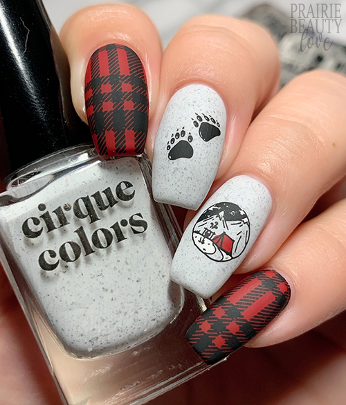 NAIL ART: Cozy Canadian Camping In Plaid Nails - Prairie Beauty