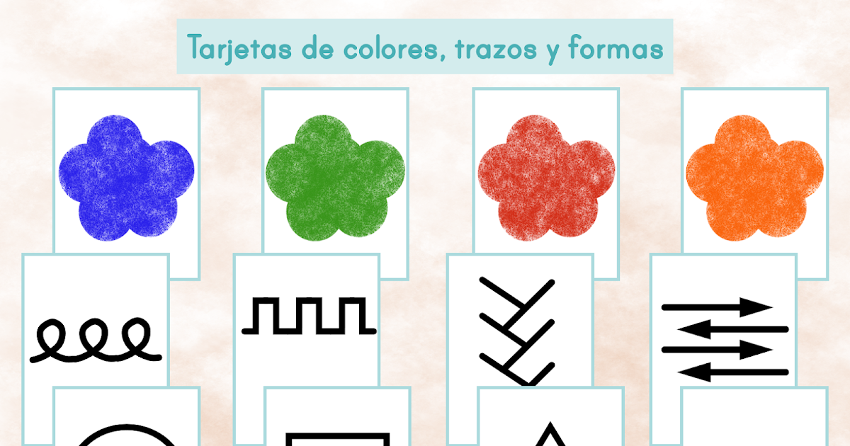 Entreteni2: Tarjetas de colores, trazos y formas para dibujar