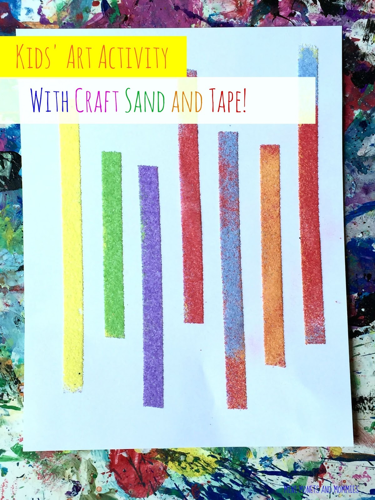 Mini Monets and Mommies: Kids' Craft Sand and Tape Art Activity