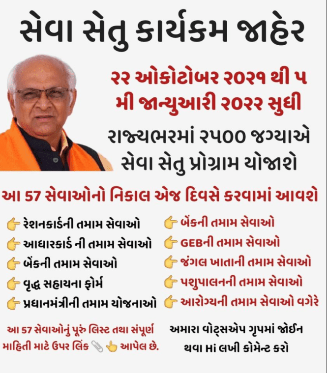 Gujarat Seva Setu Programme 2021 - BhaveshSuthar.in