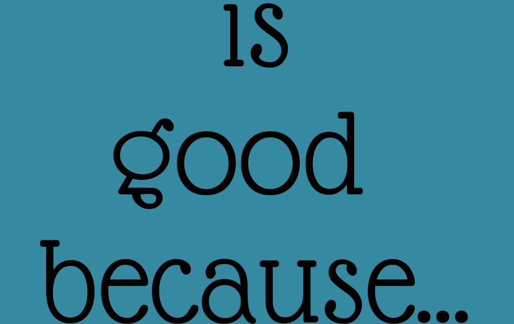 Quiet is good because... ~ THIS IS WHERE IT IS AT