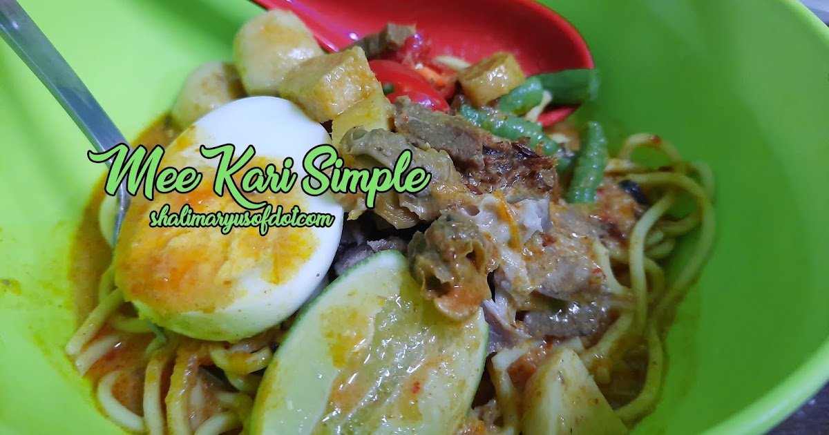 Resepi Mee Kari Simple