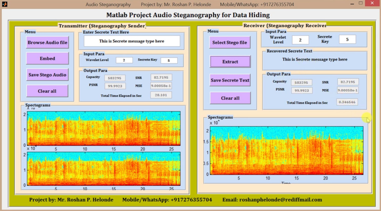 Audio Steganography for Data Hiding Matlab Project with Source Code ~ MATLAB PROJECTS